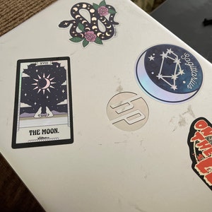 Snake Sticker Holographic Moon Phases Flowers & Serpent Stickers for ...
