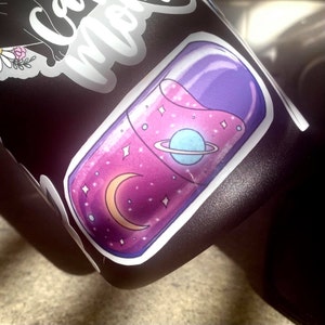 Galaxy Pill Vinyl Sticker, Space, Best Friend Gift, Laptop Sticker ...