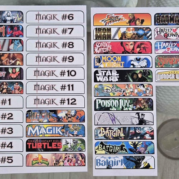 Custom Comic Books Divider Labels, Comic Labels, Comic Stickers ...