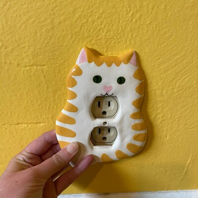 Cat Light Switch Cover Switch Plate Kitty Switchplate 3D Outlet Plug ...
