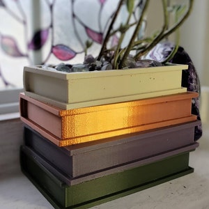 Multicolor Stack of Books Succulent Plant Pot Succulent Gift 3D Printed ...