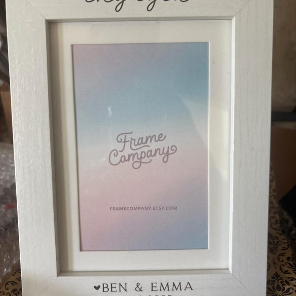 Engaged Personalized Picture Frame | Engagement Photo Frame | Bride ...