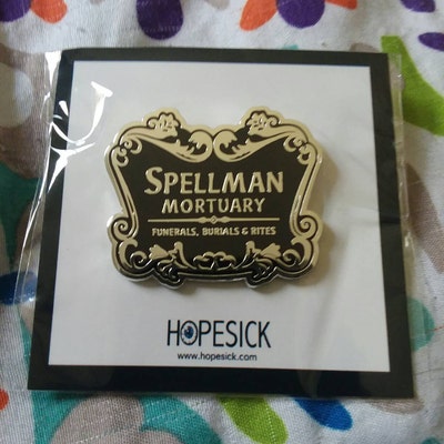Spellman Mortuary Sign Enamel Pin - Etsy