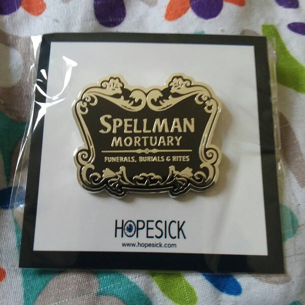 Spellman Mortuary Sign Enamel Pin - Etsy