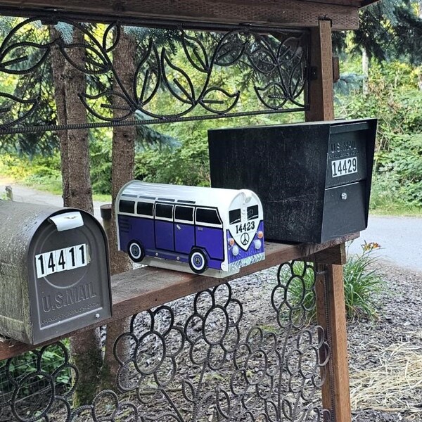 Large-size Mailbox Camper Van Mailbox VW Camper Van Vibes Custom. I ...