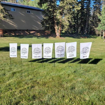 Welcome to Our Campsite Personalized Garden Flag, Custom Camping Flag ...