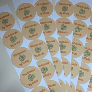 35x Custom Logo Stickers 37mm Round Stickers Matte | Etsy UK