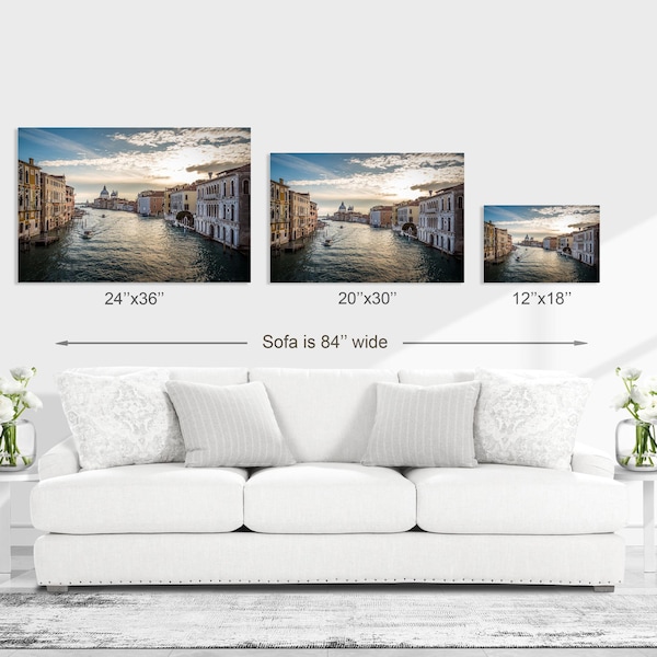Landscape Canvas Print Size Guide Mockup, Canvas Size Guide Mockup ...