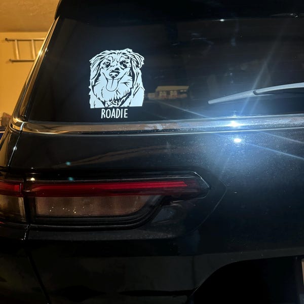 Custom Pet Portrait Decal, Dog Decal, Dog Car Decal, Cat Decal, Pet ...