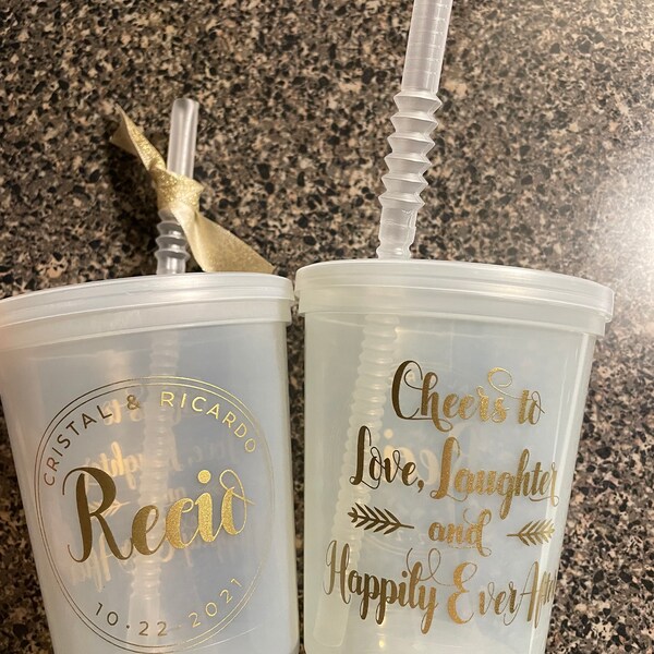 Monogrammed Color Changing Cups, Custom Wedding Favor Cups, Let the ...