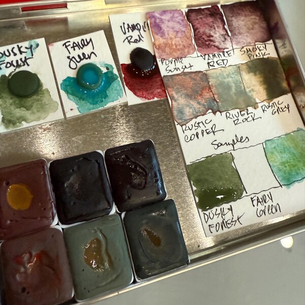 10 Multi-pigment Colors - SET OF 10 - Granulating, Handmade Watercolor ...