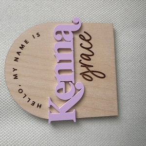 Name Sign Mini Baby Name Sign Name Announcement Hello My - Etsy