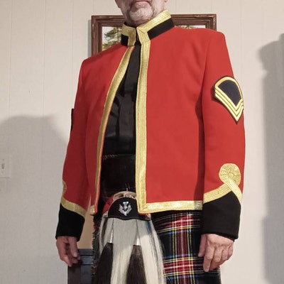 Scottish Black Kenmore Doublet Kilt Jacket for Mens Military - Etsy