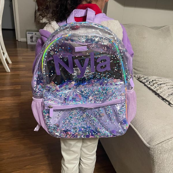 Personalized Clear Confetti Backpack and Lunchbox, Back to School for ...
