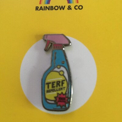 TERF Repellent Pin Terf Pin Trans Pride Enamel Pin Anti Terf Badge ...