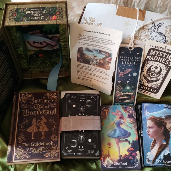Indie Tarot Deck & Guidebook 'journey to Oz and Wonderland' Beginner ...