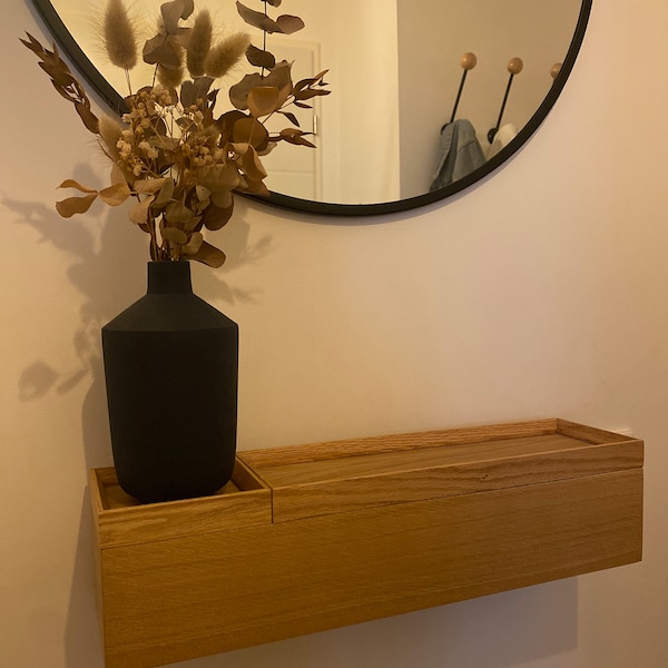 Floating Console Table floating Shelf Floating Wall Cabinet Entryway ...