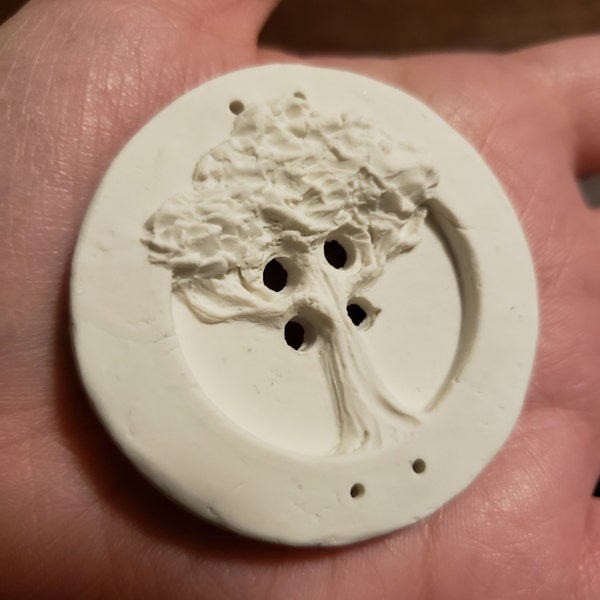 Large Button Silicone Mold - Tree Button Mould DIY Buttons - Food Safe ...