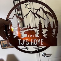 Outdoor Sasquatch Custom Name Metal Sign Bigfoot Mountain Metal Sign ...