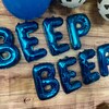 BEEP BEEP BEEP Letter Balloons 1st Birthday Banner Little Blue Truck ...