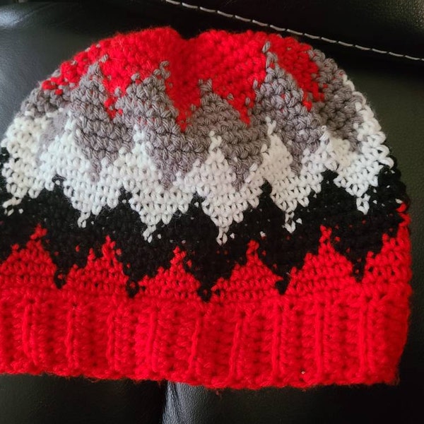 CROCHET PATTERN: Crochet Chevron Hat - Pattern PDF Download - Modern Crochet Hat Pattern - Etsy