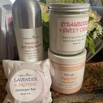 SANDALWOOD VANILLA Triple Butter Whipped Body Cream, Essential Oils ...