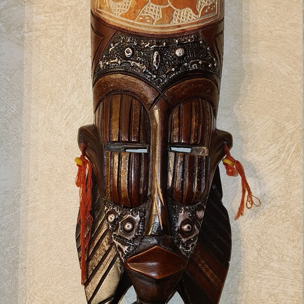 Wood Mask,pair of Fulani Elephant Mask, Wall Hanging Mask,wall ...