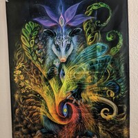 Trippy Tapestry Psychedelic Spiritual Psyart, Nature Fluorescent ...
