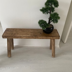 Rustic Wooden Display Bench - Etsy