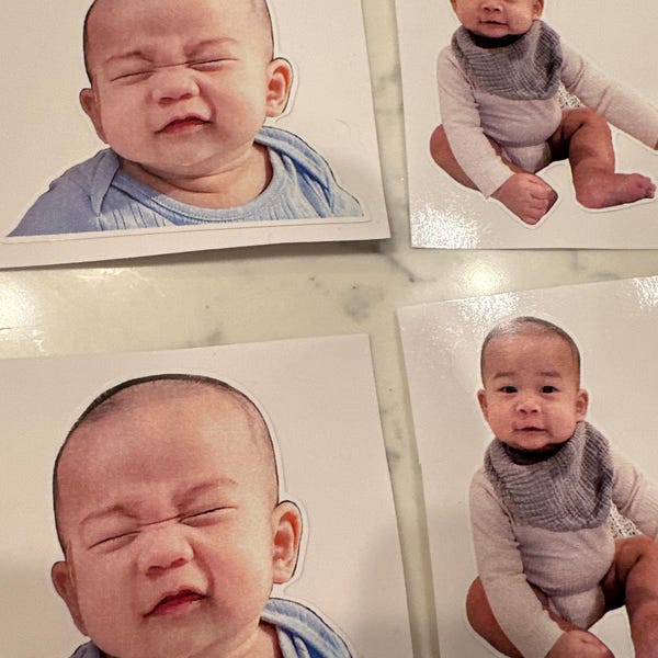 Photo Sticker, Family Photo Sticker, Custom Picture Sticker, Water ...