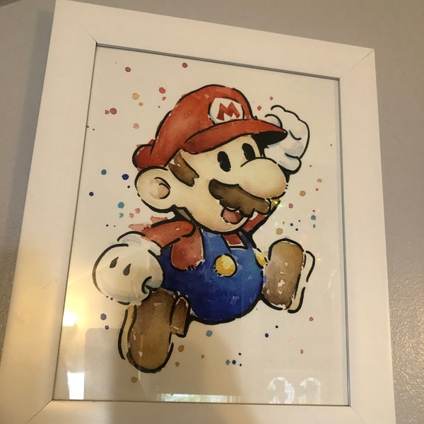 Mario Art Prints, Mario and Luigi Art, Video Game Art, Mario Painting ...