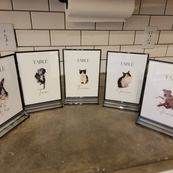 Custom Pet Table Numbers - Etsy