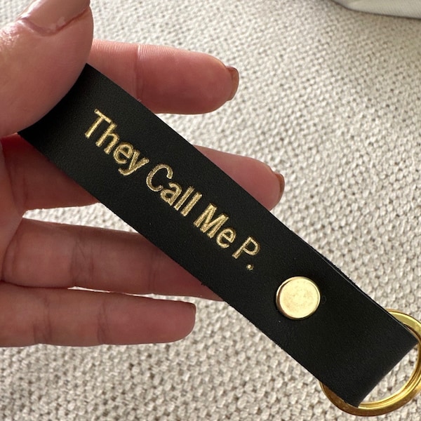 Personalized Keychain Leather Keychain Personalized Keyfob Leather Key ...