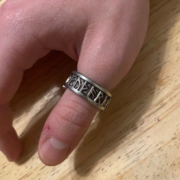 Viking Pagan Norse Adjustable Rune Ring AR001 - Etsy