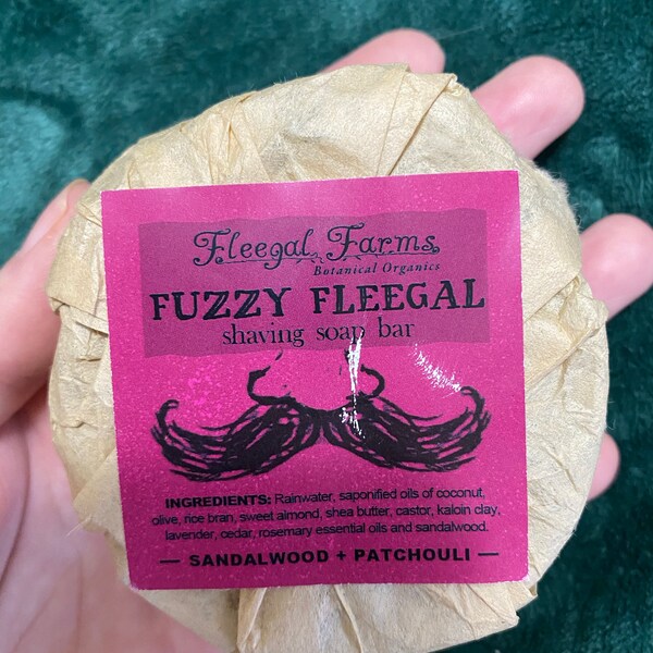 Fuzzy Fleegal Shave Soap- Eco Foam Cold Process Round Bar Made With ...