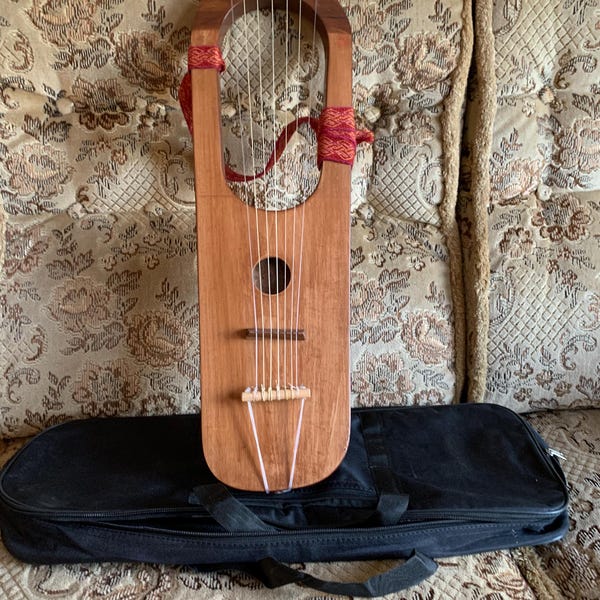 Rosewood 15 Strings Lyre Harp Levers Celtic Irish Solid Natural ...