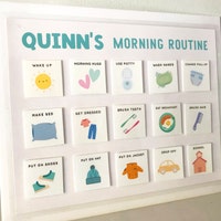 Daily Visual Routine Chart With Cards Morning Afternoon Evening ...