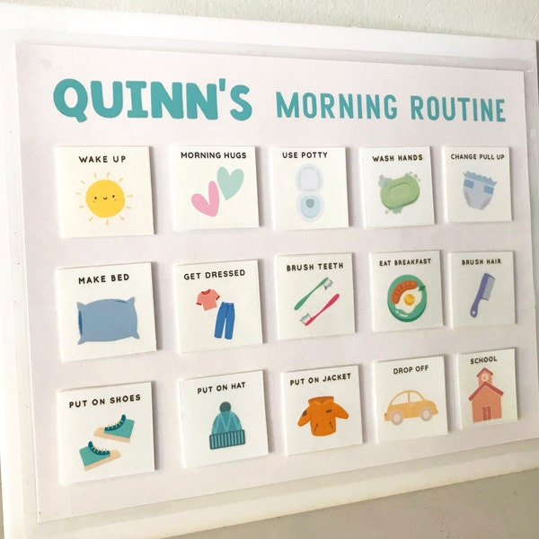 Daily Visual Routine Chart With Cards Morning Afternoon Evening ...