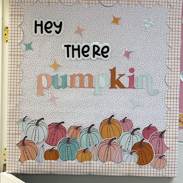 Fall Pumpkin Themed Printable Bulletin Board Set or Door Decor for ...
