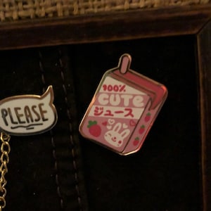 100% Cute Juice Box Pin Pure Salt Pin Salty Juice Box Pin Strawberry ...