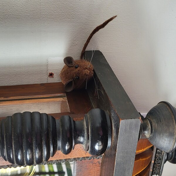 Needle Felted Life Size Mouse, Brown Mouse, Mouse Statue, Fibre Art ...