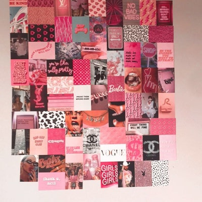 80 PINK BOUJEE BADDIE Collage Aesthetic. Trendy Vogue - Etsy