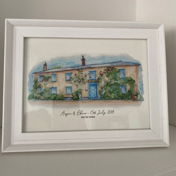 The Tithe Barn at Bolton Abbey Wedding Venue Personalised Print - Etsy UK