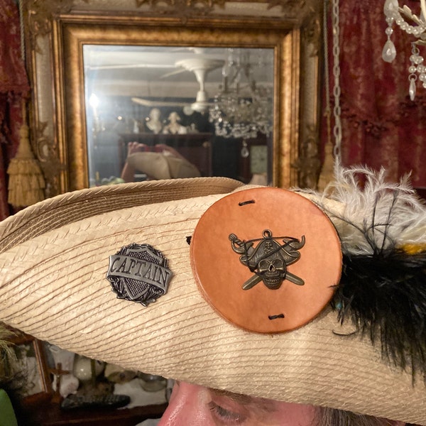 Captain Badge --- Pirate Crew Pin --- Handcrafted Pewter Accessories by ...