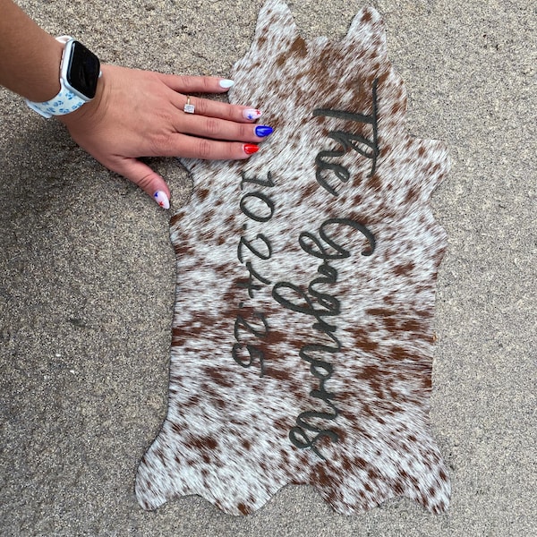 Genuine Cowhide Sign / Western Decor / Cowhide Decor / Wall Hanging - Etsy