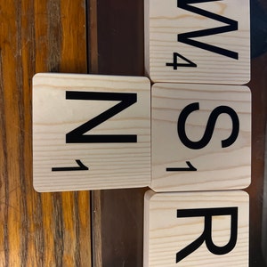 White Distressed Large Scrabble Tiles 3.5 Scrabble Letters Scrabble ...