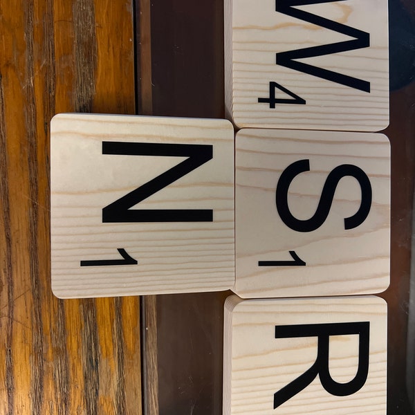 Regular Large Scrabble Tiles - 3.5" Scrabble Letters - Scrabble Tiles ...