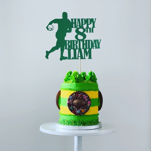 Rugby Cake Topper, Birthday Cake Topper, Personalised Cake Topper, Any ...