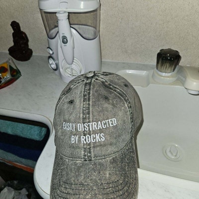 Easily Distracted by Rocks Hat, Geology, Geology Hat, Geology Gifts ...