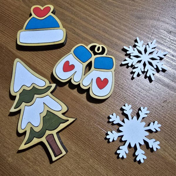 Instant Digital Download - Bundle of Four Floral Magnet Designs, Score ...